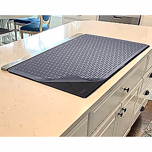 Silicone Stove Top Cover for Electric Stove, 28"x20" Extra Large Silicone Dish Drying Mat，Glass Stove Top Protector for Ceramics，Multipurpose Mat