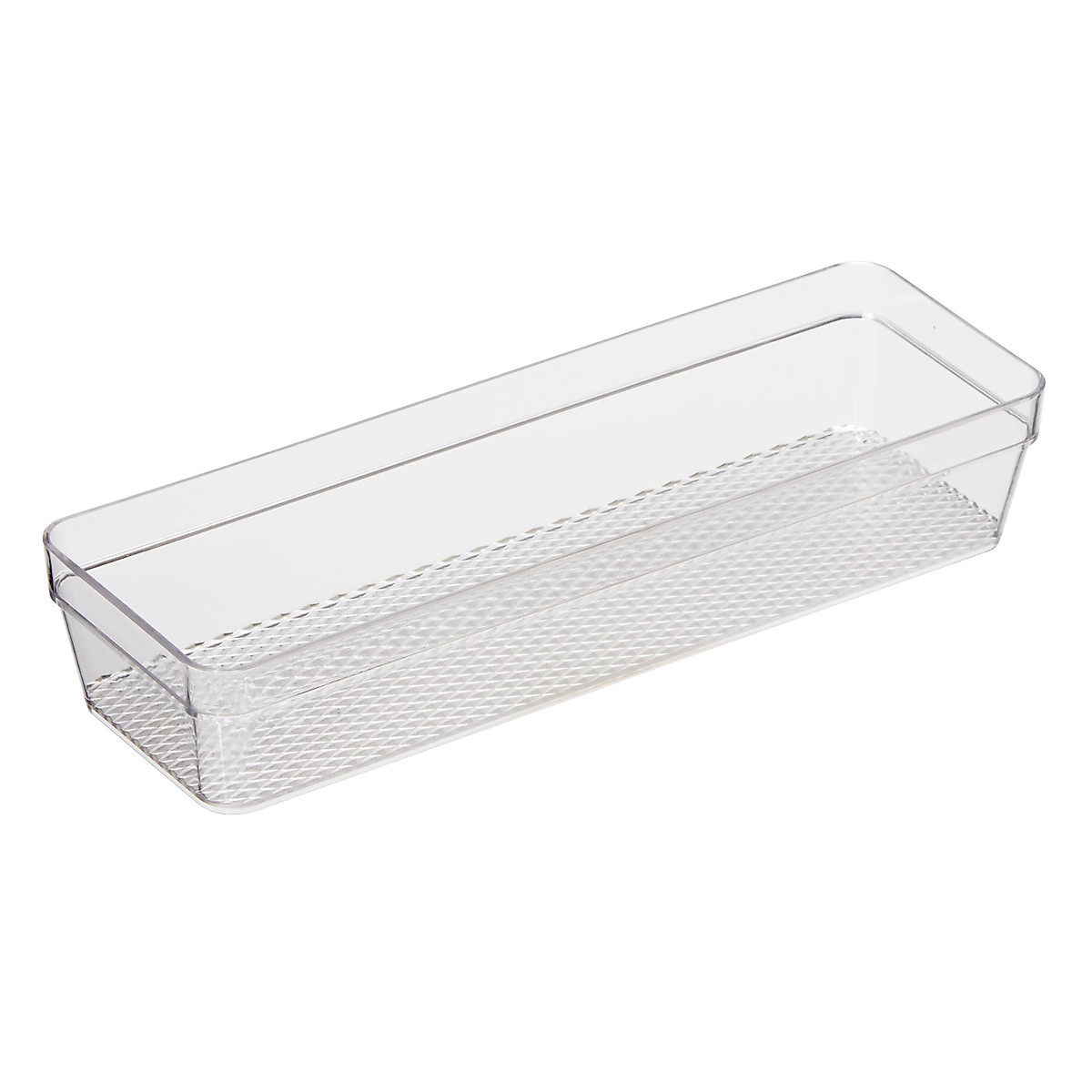 Oggi Clear Drawer Organizer - 3" X 9" - Ideal for Organizing Kitchen Drawers, Office, Desk, Silverware, Kitchen Utensils, Cosmetics and Bathrooms