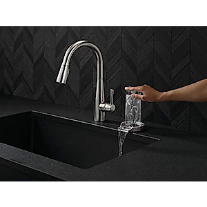 Delta Faucet Glass Rinser for Kitchen Sinks, Kitchen Sink Accessories, Bar Glass Rinser, SpotShield Stainless GR150-SP