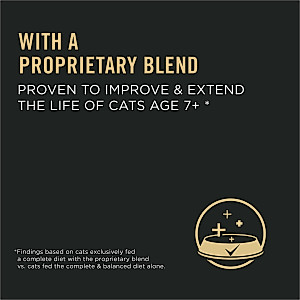 Purina Pro Plan Senior Cat Food With Probiotics for Cats, Chicken and Rice Formula - 3.2 lb. Bag