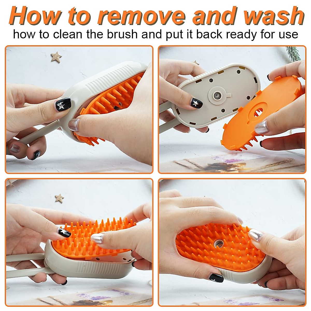 Cat Steam Brush for Shedding - 2025 New Cat Grooming Brush With Steam, Rechargeable Steam Pet Brush for Dogs and Cat,Anti-Static Steam Pet Brush,Massage, Cleaning, Shedding & Combing All In One