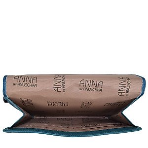 Anna by Anuschka Women's Hand-Painted Genuine Leather 4-In-1 Organizer Crossbody/Belt Bag/Clutch/Writlest - Nutcracker Party