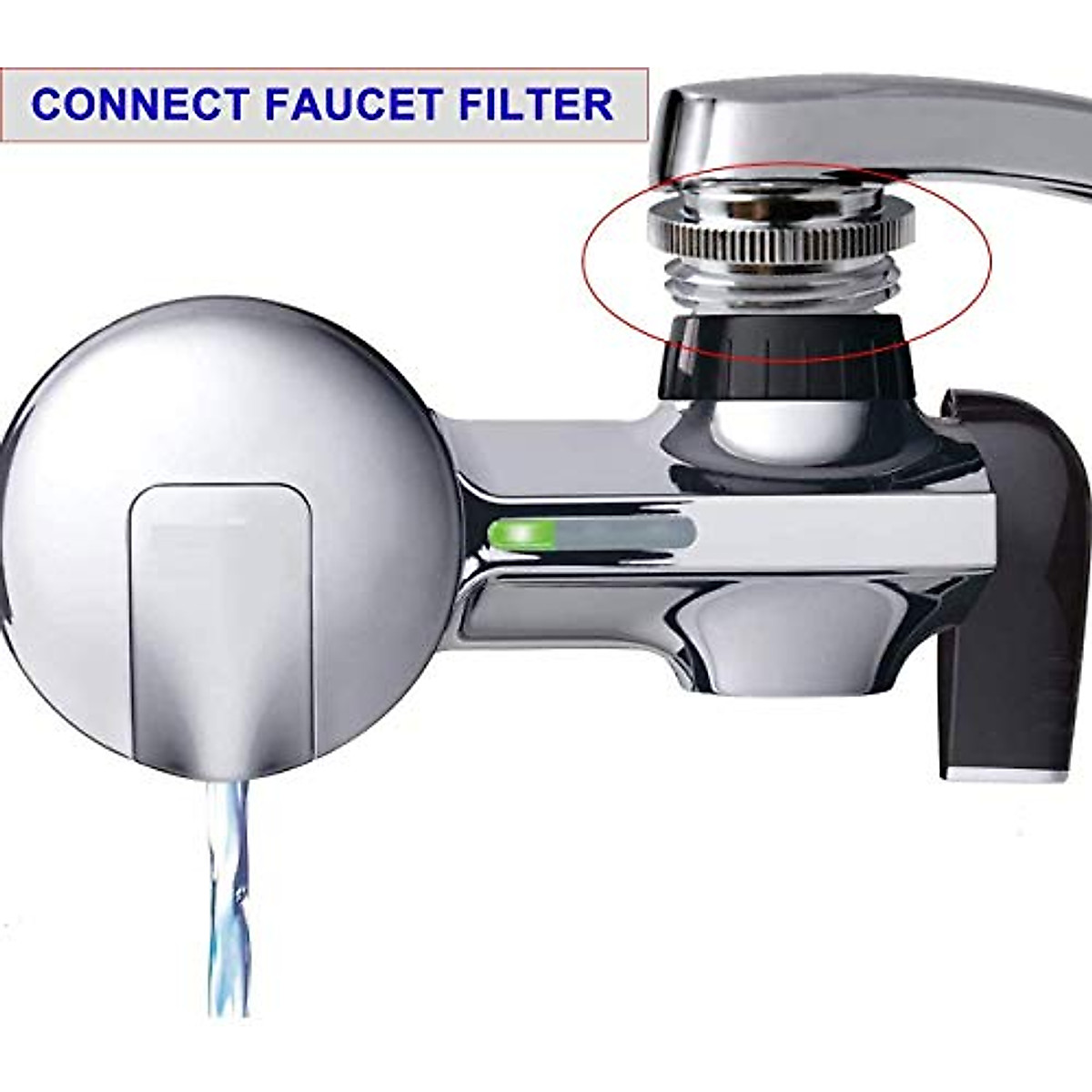 WHK Faucet Adapter Faucet to Hose Adapter Multi-Thread Garden Hose Adapter kitchen Sink Faucet Adapter to Garden Hose Brass Aerator Adapter for Female to Male and Male to Male-Chrome plated (2pack）