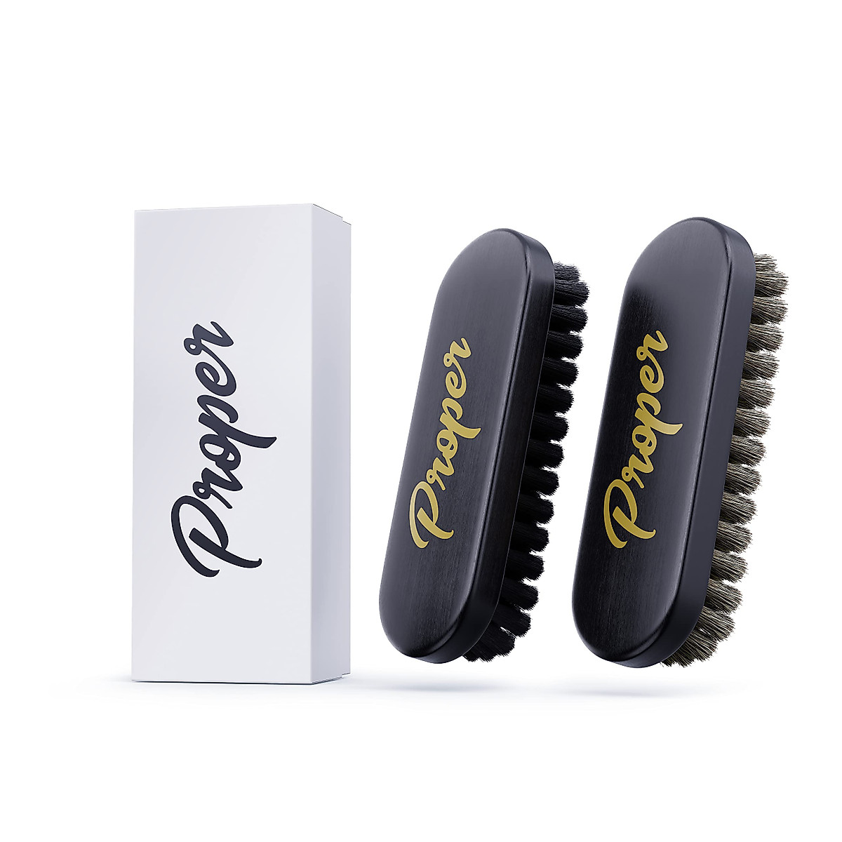 PROPER DETAILING CO. Leather Brush and Alcantara Brush | 2 Pack Leather Brush Car Detailing | Get Professional Results - Perfect for Cleaning Leather Seats, Sofas, and More | Detailing Brushes