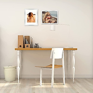 Golden State Art, 11x14 Picture Frame, Poster Frame in Silver, Display 8x10 with Mat or 11x14 without Mat, 2 Pack