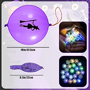 Halloween Punch Balloons for Kids Halloween Party Game Favor Supplies Decorations, 24pcs Halloween Balloons for Halloween Prize Punch Game Rewards, Trick or Treat Toys, Halloween School Classroom