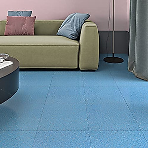WESTICK Blue Peel & Stick Floor Tiles - Waterproof, Self-Adhesive, Removable Vinyl Tiles - Thick & Durable - 20 Pack (12x12 in) for Bathroom & Kitchen