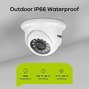 SANNCE Wired Security Camera System, 8CH CCTV DVR with 1TB Hard Drive and 8Pcs Outdoor Surveillance Cameras, Support 100ft Night Vision, Waterproof, Remote Access, Motion Alert, for 24/7 Recording