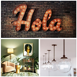 FANNIS Vintage Non-Dimmable LED Bulbs, G50 G16.5 Edison Bulb, Equivalent 15W 20W, Soft Warm White Light 2700K, E26 Medium Base, Clear Glass LED Filament Light Bulb, Pack of 6