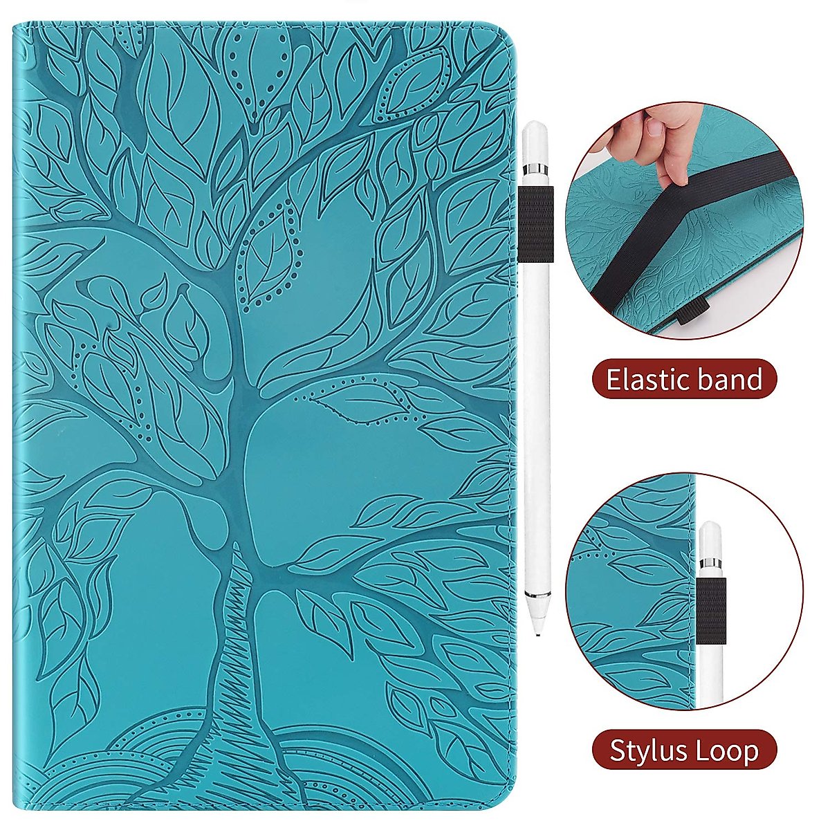 TIPOYOROO Case for Lenovo Tab M9 9.0 inch (TB-310FU, 2023 Released)，Slim Folding case Lightweight PU Leather Cover Flip Stand Shell with Card Holder for Lenovo Tab M9 9" 2023 Android Tablet-Turquoise