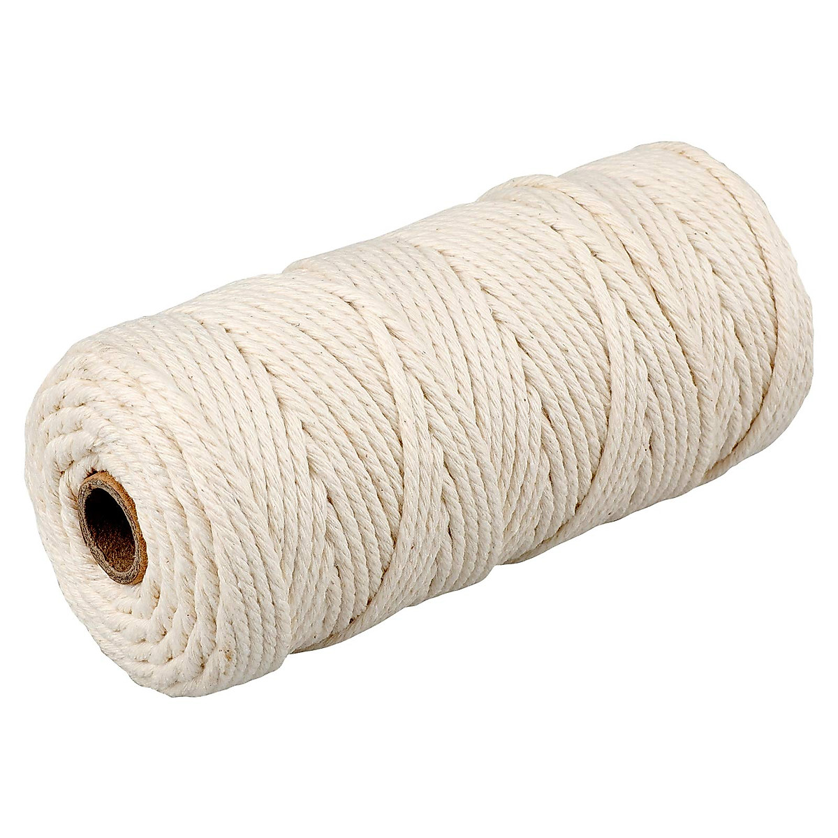 jijAcraft Macrame Cord,3mm x 328 Feet Cotton Macrame Cord,Natural White Cotton Cord Macrame Supplies,Macrame Rope Craft Twine String for Macrame & Knitting,Plant Hangers,Wall Hanging,Craft (Beige)