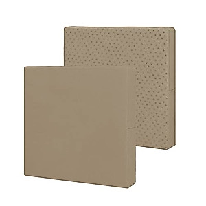 Easy-Going Waterproof Patio Cushion Covers 24x22x4 inch 2 Pack Replacement Non-Slip Outdoor Seat Cushion Slipcover with Zipper. ONLY Covers. Camel