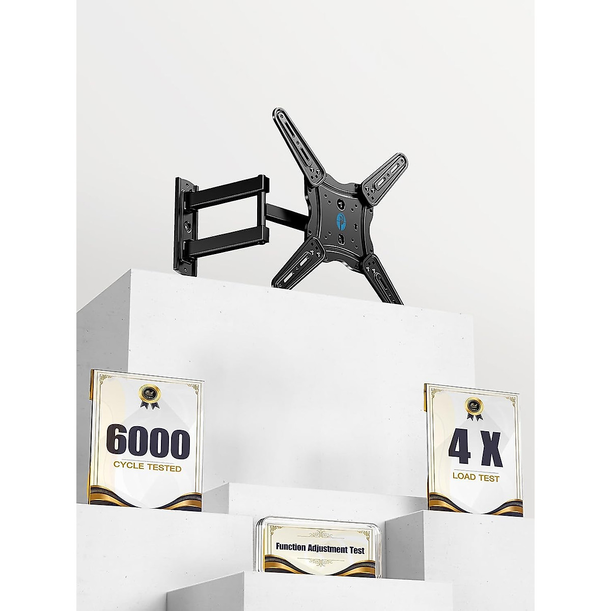 Pipishell Full Motion TV Wall Mount for 26-60 inch Flat or Curved TVs up to 77 lbs, TV Bracket Wall Mount with Articulating Arms, Extension, Tilt, Swivel, Leveling, Max VESA 400x400mm, PIMF7