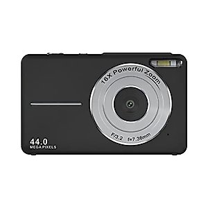 Digital Camera, Kids Camera FHD 1080P 4400 MegaPixels Vlogging Camera with 16X Digital Zoom, LCD Screen, Compact Portable Mini Cameras, Anti-Shake Proof Home Camerafor Kids, Teens, Students (Black)