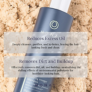 MONAT Purifying Vinegar Shampoo - Gentle High-Performance Apple Cider Vinegar Shampoo & Potent AHA Natural Shampoo Deeply Cleanses, Purifies & Hydrates Hair - Net Wt. 237 ml / 8 fl. oz.