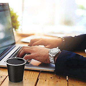 Iuuidu 3 oz Paper Cups, Black Mouthwash Cups 50 Count Disposable Bathroom Cups 3 oz, Disposable Espresso Cups Small Paper Cups for Party,Picnic,Travel,Espresso and Snack