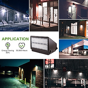 80W LED Full Cutoff Wall Pack with Dusk to Dawn Photocell, IP65 UL DLC Approved 11200LM 5000K - Replace 250-300W MH/HPS, Dark Sky Compliant Full Cut-Off Wall Light