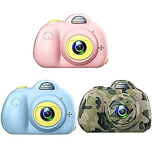 LKYBOA Kids Camera Digital Toys Gift for Years Old Girls LCD Screen Shockproof Silicone Cover Outdoor Play (Color : A)