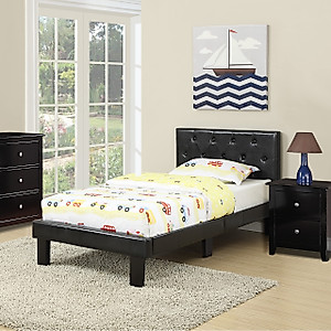 Poundex PDEX-F9415T Beds, Twin, Black