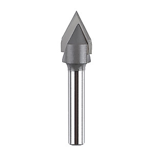SpeTool Carbdie Tip V Groove CNC Engraving Bit Router Bit CNC Woodwork Tools 60 Deg 1/2 Inch Cutter with 1/4 Inch Shank