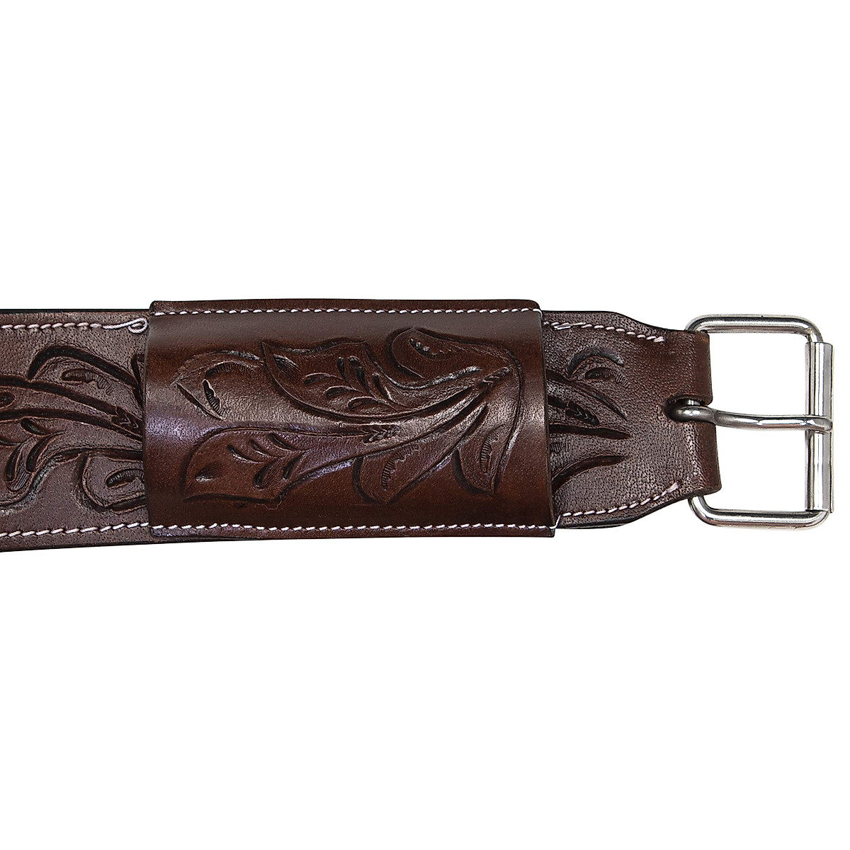 Acerugs Handmade Western Rear Cinch Tooled Leather Horse Saddle Back Girth Flank Brown (Standard, Brown)