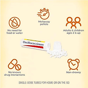 Boiron Oscillococcinum for Relief from Flu-Like Symptoms of Body Aches, Headache, Fever, Chills, and Fatigue - 60 Count (2 Pack of 30)