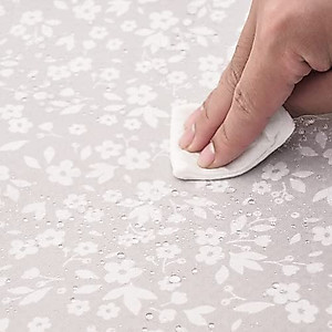 HappyFlute Splat Mat for Under High Chair/Art/Crafts/Playtime,Waterproof and Washable Splat Mat for Baby Feeding Supplies,43'x43' Square(Flowering Straw)