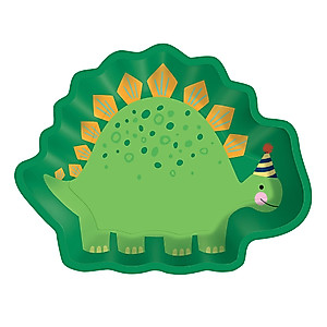 Just Jazzle Amscan Dinomite Dinosaur Birthday Party Tableware Kit Napkins, Plates, Tablecover Bundle, 16 Guests