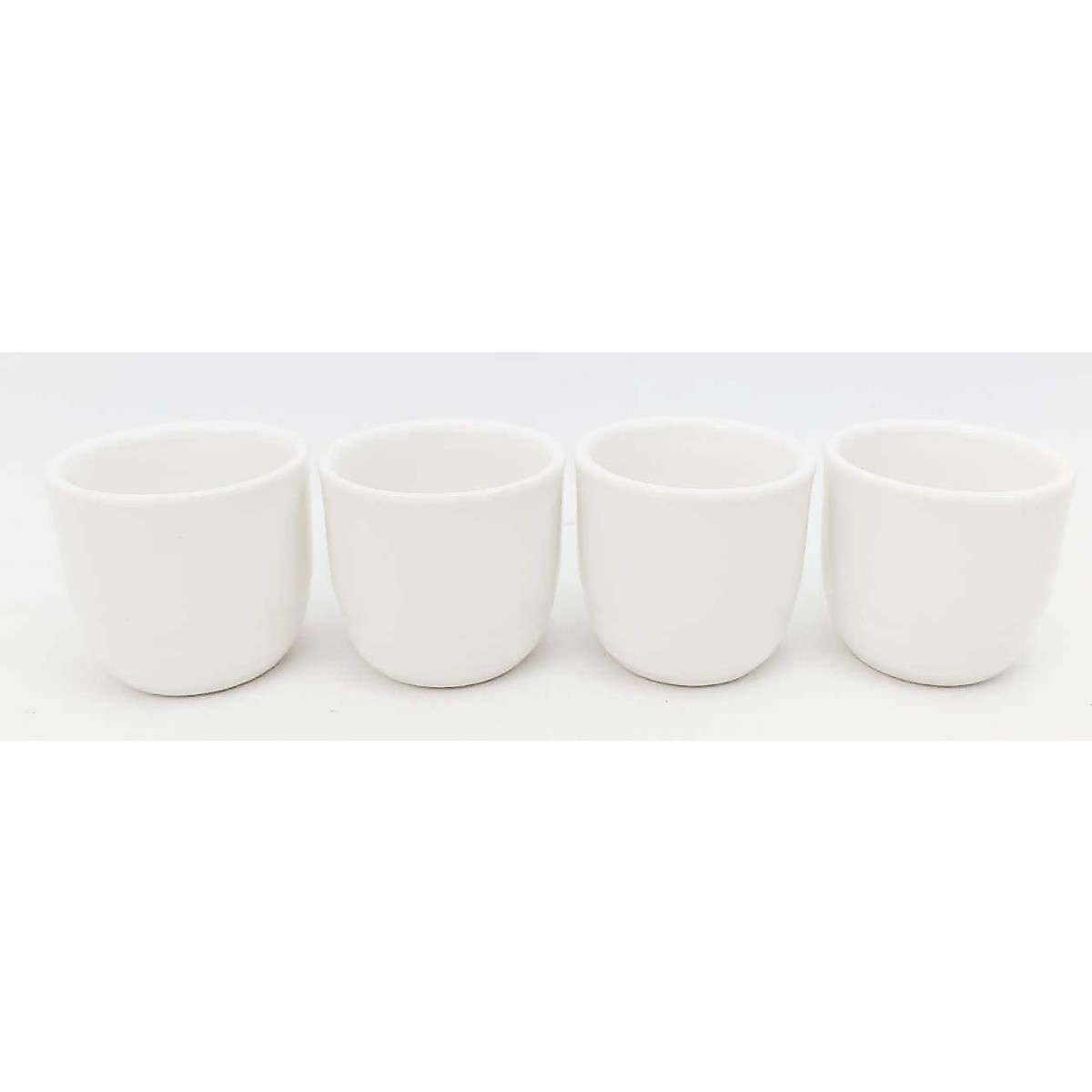 JapanBargain 2724, Sake Cups Set Japanese Porcelain Wine Saki Cup Small Tea Cup Microwave and Dishwasher Safe, White Color, 12 Cups