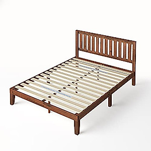 ZINUS Vivek Wood Platform Bed Frame with Headboard / Wood Slat Support / No Box Spring Needed / Easy Assembly, Queen