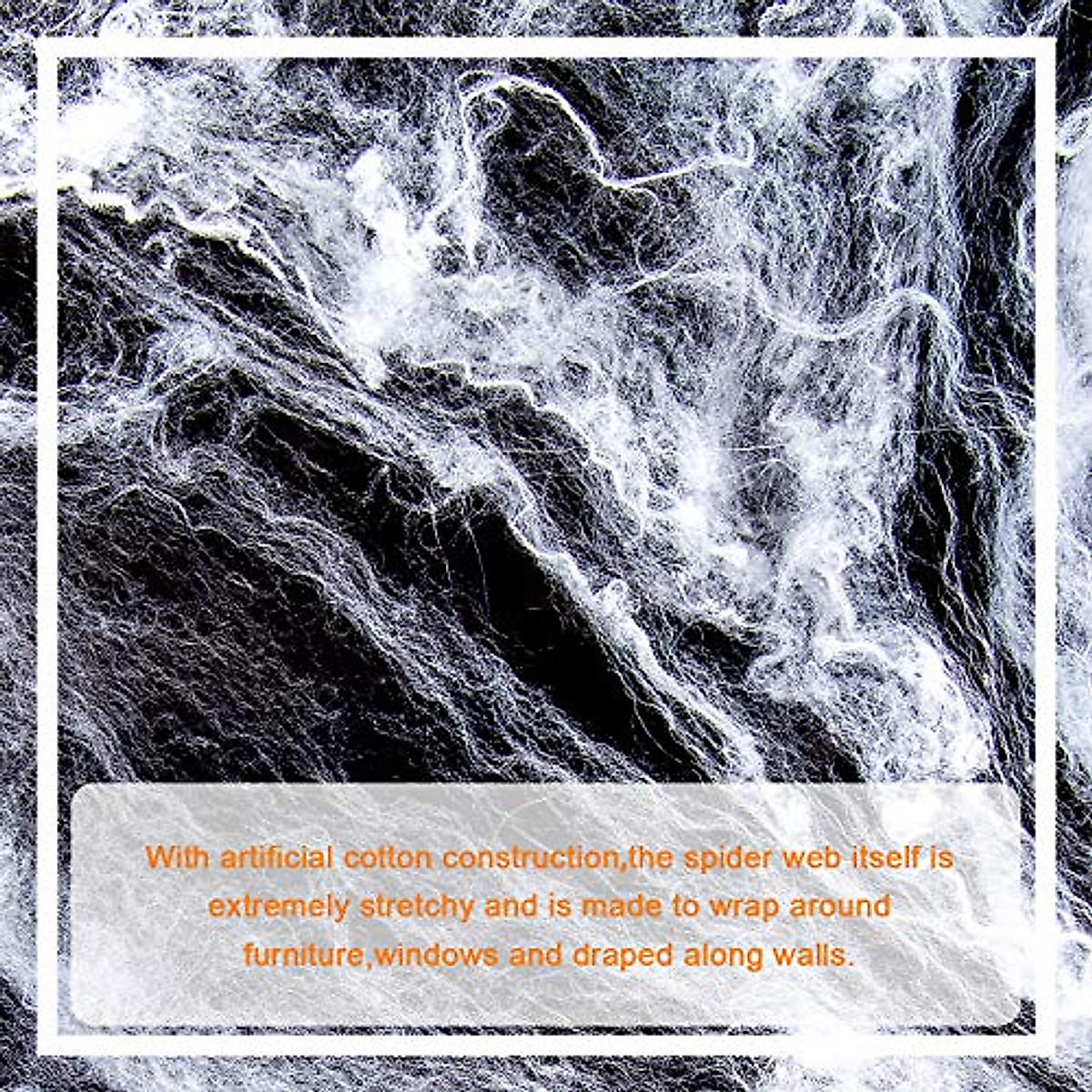 WXJ13 Halloween Decorations Spider Webs with 200 Glow Spiders Spooky Spider Webbing with 2 Black Fake Spiders for Halloween Party Decorations