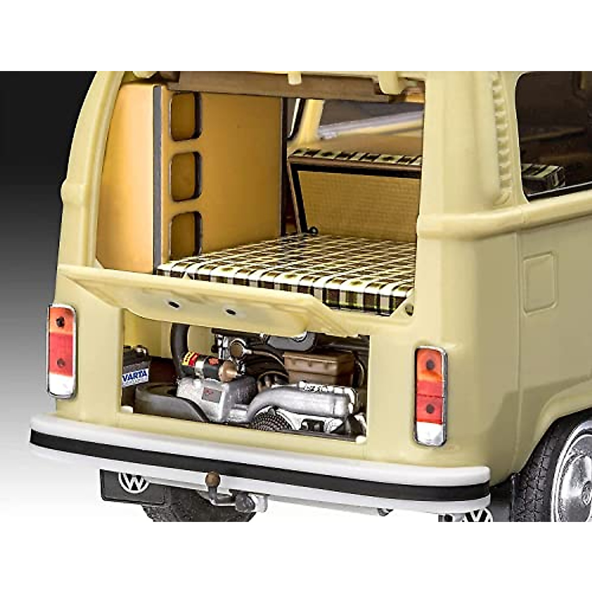 Revell 07676 Volkswagen T2 Camper (Easy-Click) Model Kit 1:24 Scale, Unvarnished