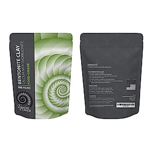 FOSSIL POWER Calcium Bentonite Clay Powder 5 Lb – Natural Heavy Metal Detox & Deep Pore Cleansing | Indian Healing | DIY Hair & Facial Mask Treatment for Sensitive Skin | Deo, Bath & Foot Soak