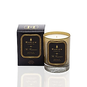 Harlem Candle Company Renaissance Luxury Scented Candle in Gold 12 oz Glass Jar, Single Wick, Handpoured Soy Wax, Gift Box, Scents of Yuzu, Cardamom, Tonka Bean, Heliotrope and Orchid Blossoms