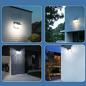 LSTBMPP Solar Lights Outdoor, [178 LED/4 Pack] Solar Motion Lights, 3 Working Modes Solar Powered Lights with 270°Wide Angle IP65 Waterproof Solar Security Wall Lights for Garden Patio Yard