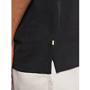 Quiksilver Waterman Men's Tahiti Palms 4 Button Up Floral Collared Shirt, Black, XL