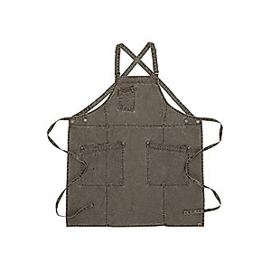 Chef Works unisex adult Denver Cross-back Bib Work Utility Apron, Olive Wood, One Size US