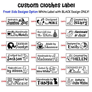 100PCS Custom Hanging Tag Wash Care Instruction Sew in Garment DIY Clothes Fabric Label 1.2×1.5" / 30×40mm