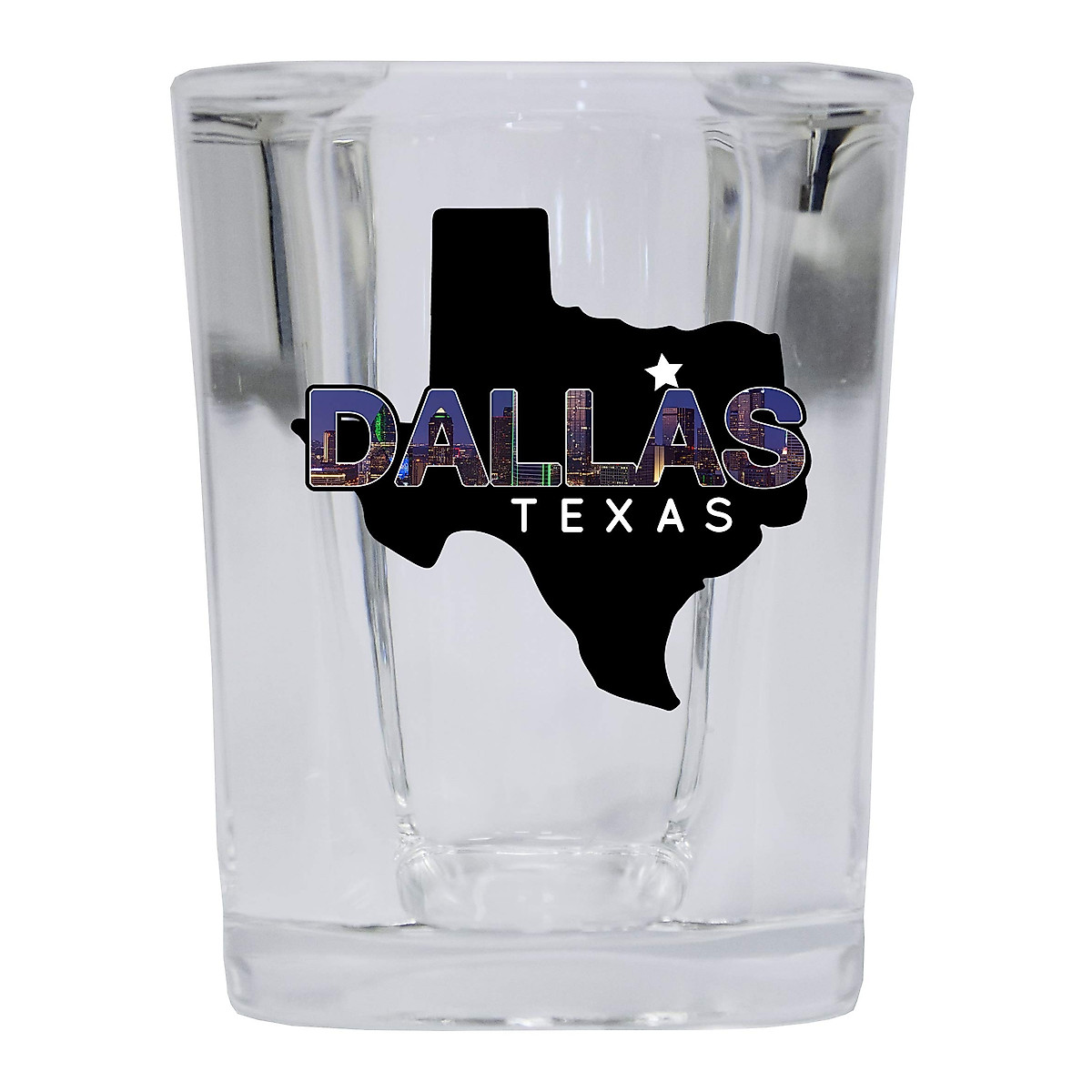 Dallas Texas Lone Star State Trendy Souvenir Square Shot Glass