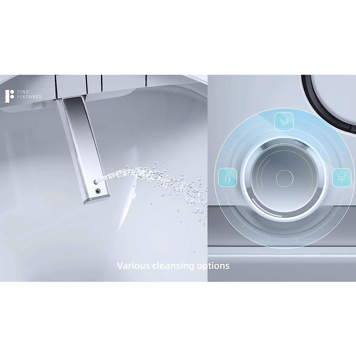 Fine Fixtures Smart Toilet Bidet Seat - Elongated.
