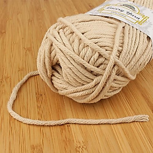 JubileeYarn Lacery Yarn - Chunky Cotton - 100g/Skein - Vanilla Cream - 2 Skeins