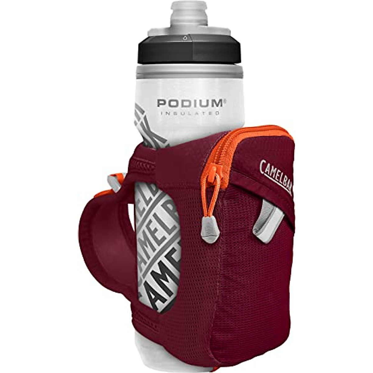 CamelBak Quick Grip Chill Handheld, 21oz., Burgundy/Hot Coral