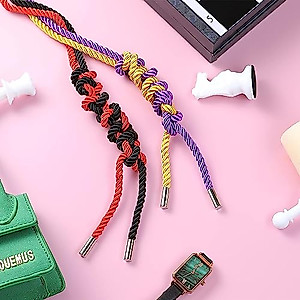 BAVIHOR Silk Rope Soft Rope, Skin Friendly Durable Long Rope, 32 Feet 8 mm Multipurpose Long Satin Braided Twisted Rope (3 Black)