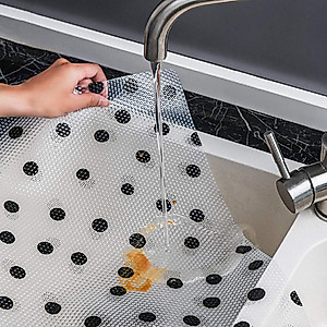 GLOW4U EVA Washable Non Adhesive Shelf Liner for Kitchen Cabinets Bathroom Refrigerator Pantry Closet Dresser Drawer