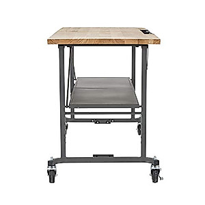 COSCO SmartFold Portable Workbench/Folding Utility Table (Gray Steel Frame)