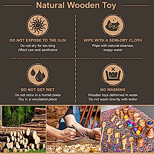 30 Piece - USA Made - Sensory Bin Tools - Sensory Bins - Wooden Sensory Bin Tools - Sensory Bin Toys - Sensory Tools - Toddler Sensory Bin - Learning Scooper -Montessori Toys for Toddler