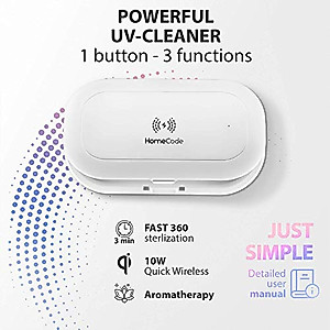 UV Phone Sanitizer Charger Box UV Cleaner Smartphone Charger Essential Oil Diffuser USA Certificated Phone Soap Charging Box