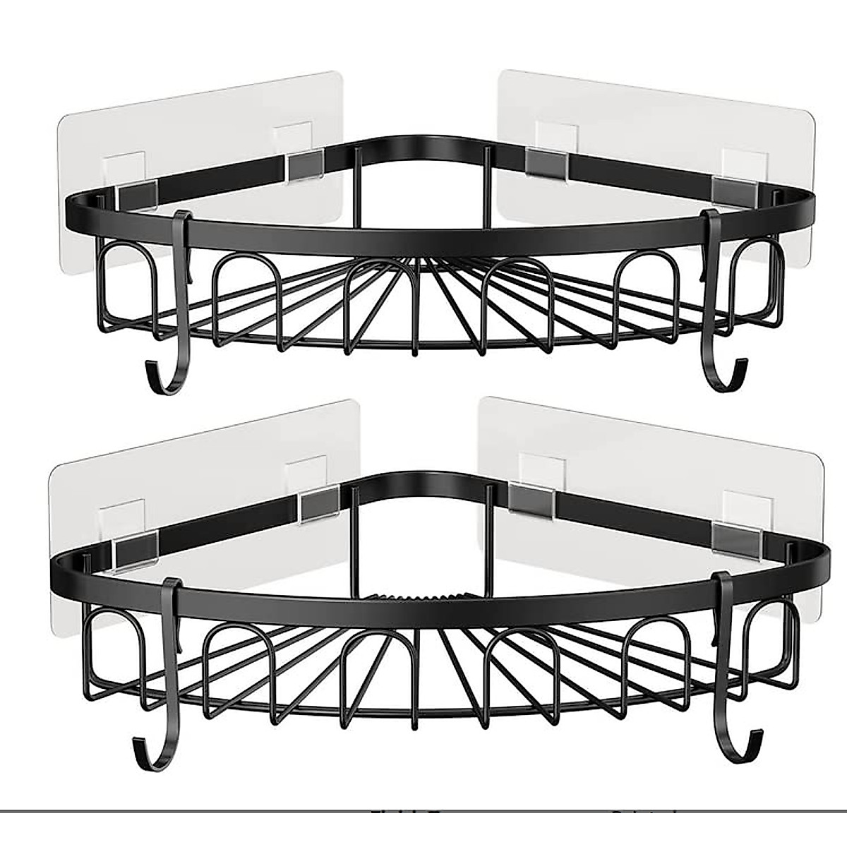 Xniseng Shower Caddy Adhesive Replacement, No Drilling Strong Transparent Shower Adhesive Strips For Shower Caddy, Soap Holder, Bathroom Storage Shelves And Kitchen Racks