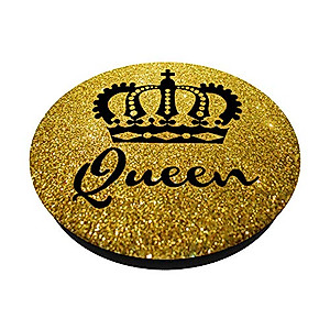 Womens Queen Crown Strong Women Glamorous Diva Gift PopSockets PopGrip: Swappable Grip for Phones & Tablets