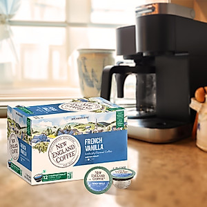 New England Coffee French Vanilla Medium Roast Single Serve Pods, 12ct Box (Pack of 1)